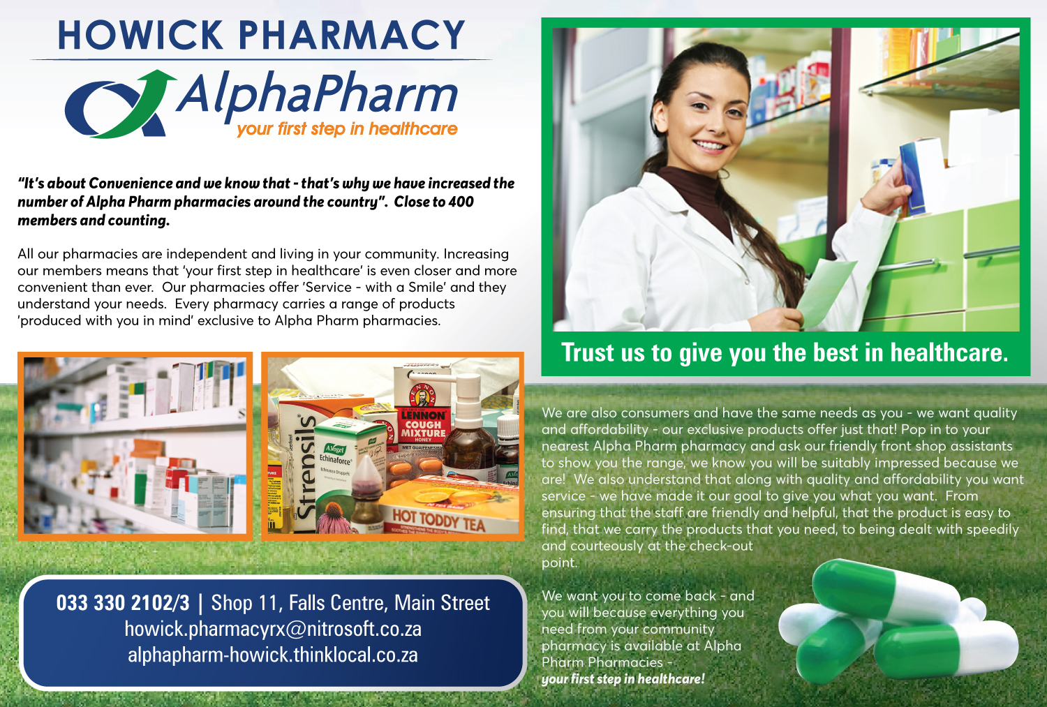 Howick Pharmacy Howick | Pharmacies and Retail | Phone 033 330 2 ...